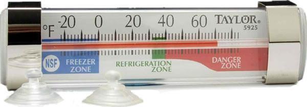 Taylor 5925N Magnified Glass Refrigerator Freezer Thermometer ...