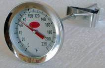 T220-2-8-TI 2’ Dial Bi-Metal Stem Thermometer w/ Vessel Clamp ...